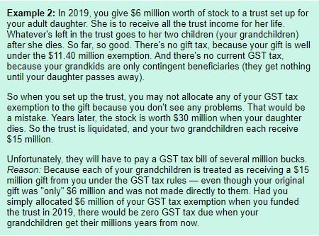 The GST: Wealth that Skips a Generation